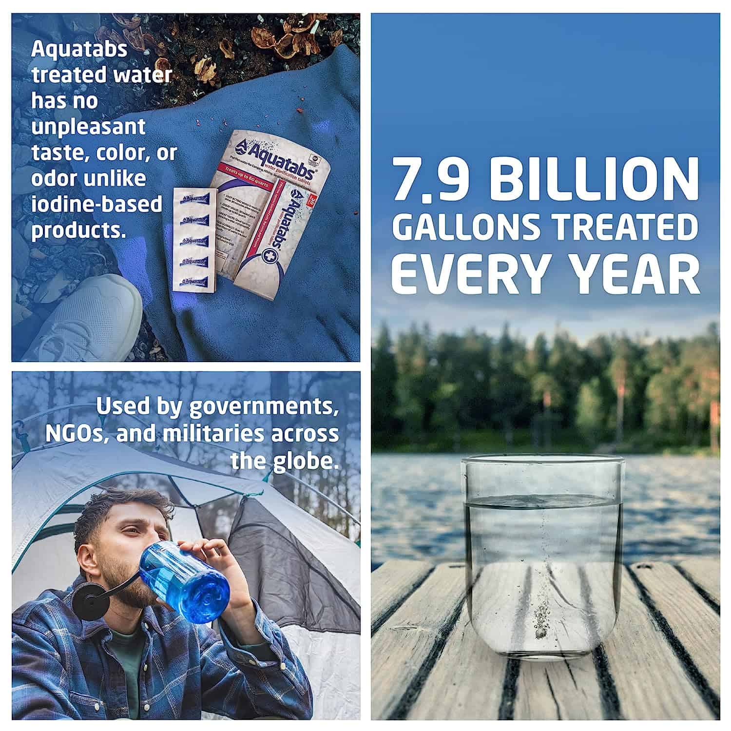 Waterzuiveringstabletten | Aquatabs | 50 stuks